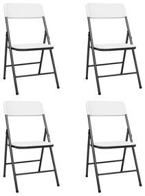 Skládací zahradní židle 4 ks HDPE bílé,  313556