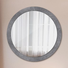 Kulaté dekorativní zrcadlo na zeď Betonová textura fi 90 cm