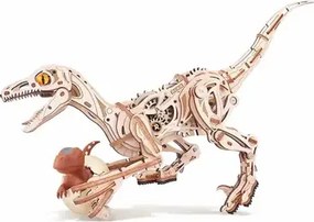 RoboTime 3D dřevěná mechanická skládačka Velociraptor