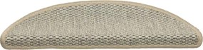 Samolepicí nášlapy na schody sisal 15ks 56x17x3cm světle zelené 326863