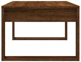 Konferenční stolek hnědý dub 102 x 50 x 35 cm kompozitní dřevo - Default Title