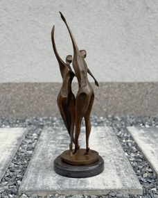 Bronzová socha - Tančící pár - moderní figurální soška