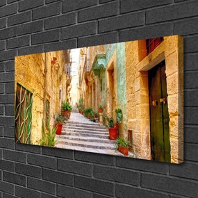 Obraz na plátně Staré Město Cesta Domy 120x60 cm