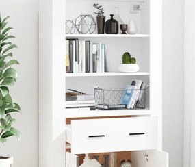 vidaXL Skříň highboard kompozitní dřevo [3185375] Barva: hnědý dub