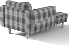 Potah na IKEA Norsborg šezlong s loketními opěrkami barva šedá látka pletený vzor, vzorované