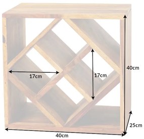 Regál na víno Louis 40 cm Sheesham