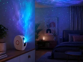 Verk Group Led projektor hvězd galaktický s bluetoothem, reproduktorem, dálkovým ovládačem a noční svítilnou