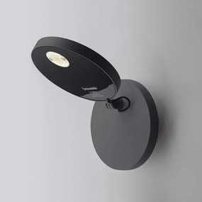 Artemide 1730W50A Demetra Spotlight, černé nástěnné svítidlo se stmívačem 9W 2700K průměr 13cm