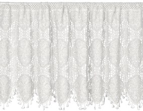 KRÁTKÁ ZÁCLONA NA PÁSCE MOLY 150X60 CM BÍLÁ