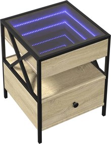 Noční stolek s Infinity LED dub sonoma 40 x 40 x 51 cm 3284102