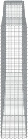 Klenutý gabionový koš 400 x 50 x 200/220 cm pozinkované železo 153540