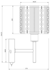 Globo 15091W - Nástěnné svítidlo WALLA 1xE14/40W/230V chrom