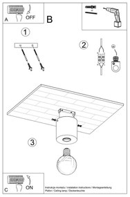 Sollux SL.0672 - Stropní svítidlo SALGADO 1xE27/60W/230V dřevo