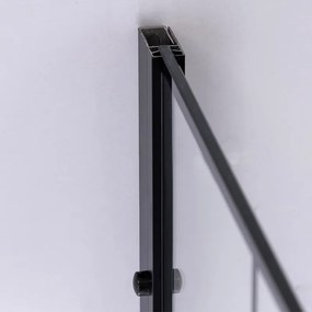 BPS-koupelny Pětiúhelníkový sprchový kout HYD-PK06 90x90 černá/transparent