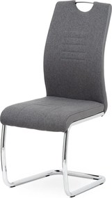 Autronic Pohupovací jídelní židle DCL-405 GREY2, šedá látka, ekokůže/chrom