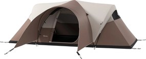Rodinný stan Outsunny pro kempování pro 5-6 osob, voděodolný, lehký, větraný, s přenosnou taškou, rozměr 550D x 300Š x 198V cm | Aosom