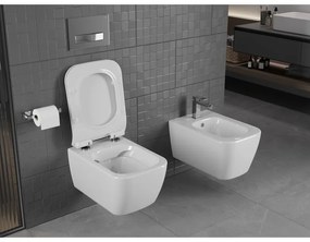 Mexen Stella WC mísa Rimless s pomalu padající deskou slim, duroplast, Bílá - 30680800