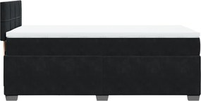 Box spring postel s matrací černá 80 x 200 cm samet 3288464