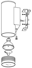 Eglo 33582 - LED RGBW Stmívatelné venkovní osvětlení RIGA 2xGU10/5W/230V IP44
