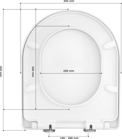 Gamma Sewilla D4, WC sedátko 420x345mm, SoftClose, bílá lesklá, GMA-D4