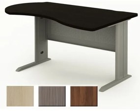 Kancelářský stůl Berlín 140x80 cm - pravý - kovová podnož - 3D563