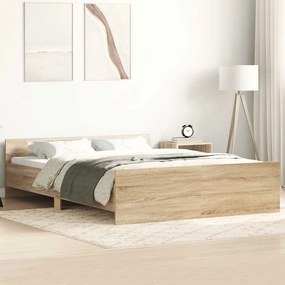 Rám postele s hlavovým a nožním čelem betonově šedý 120x190 cm 3203778