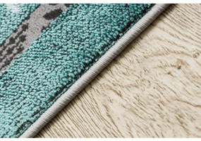 Moderní koberec DE LUXE 1516 Rám vintage Strukturální, zelená / ant velikost 240x330 cm | krásné koberce cz