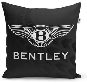 Sablio Polštář Logo Bentley Černý - 50x50 cm