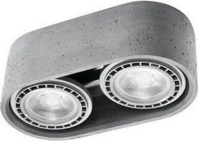 Stropní bodové svítidlo SOLLUX Basic 2 GU10 2x40W bez zdroje SL.0882 beton