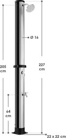 Juskys Zahradní solární sprcha Victoria 40 L