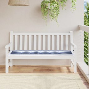 vidaXL Poduška na zahradní lavici 150x50x3cm látka oxford [361159] Barva: Modro-bílá
