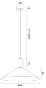 Argon 4912 - Lustr na lanku MINORI 1xE27/15W/230V černá/zlatá