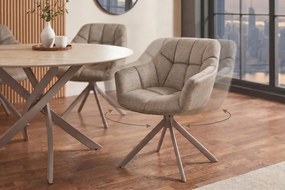 Designová otočná židle Vallerina béžová / šedo-hnědá