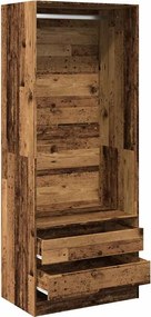 Šatní skříň old wood 80 x 50 x 200 cm kompozitní dřevo 3307754