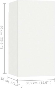 TV skříňky 4 ks bílé 30,5 x 30 x 60 cm kompozitní dřevo 3078740