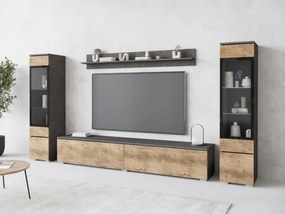 Nábytek do obývacího pokoje Sawoti II, Barva: matera / breslau kaštan, Osvětlení: bez osvětlení