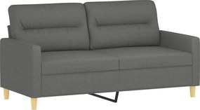 2místná pohovka s polštáři tmavě šedá 140 cm textil 3200822