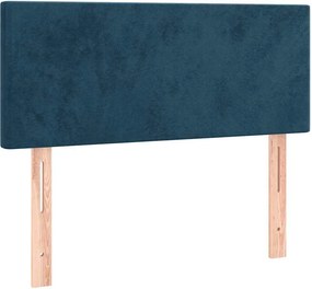 Box spring postel s matrací tmavě modrá 100x200 cm samet 3130827