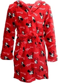 Dětský / dívčí župan s kapucí Minnie Mouse - Disney - červený, 98 / 110