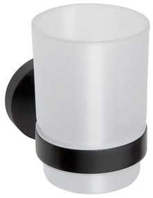 Sapho Sapho, X-ROUND BLACK sklenice závěsná, mléčné sklo, černá matná, XR903B