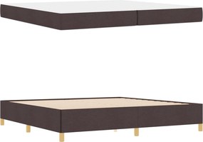 Rám postele Tmavě hnědá 200 x 200 cm textil 3398965