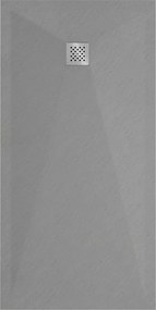 Mexen Stone+, obdélníková vanička z minerálního kompozitu 160 x 70 cm, šedá-betonová, 44617016
