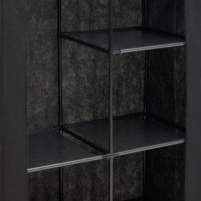 Textilní šatní skříň DRESSY s policí, 88 x 45 x 165 cm - černý