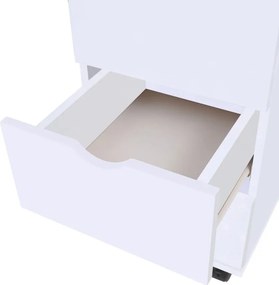 vidaXL Zásuvková skříňka 33 x 45 x 60 cm [245727] Barva: Bílá