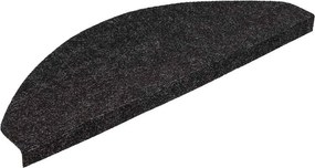 Samolepicí nášlapy na schody 15 ks 56x17x3 cm černé 136390