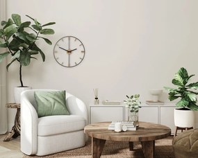 JVD Černo hnědé designové exkluzivní nástěnné hodiny JVD HJ105