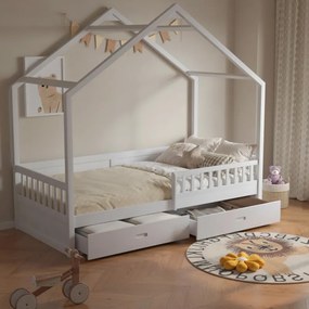 Postel Montessori BIANKA 90x200, masiv bílá Kondela 0000396817