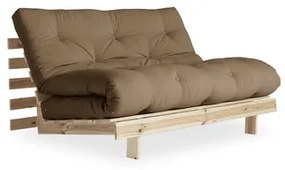 sofa ROOT by Karup - 140*200 cm raw (bezbarvé) + futon mocca 755