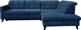 XXXLutz ROHOVÁ SEDAČKA, textil, modrá Xora - Sedací soupravy - 002527008011