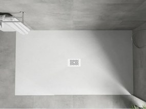 Mexen Hugo, obdélníková sprchová vanička SMC 160 x 100 cm, bílá, bílá krytka, 42101016-W